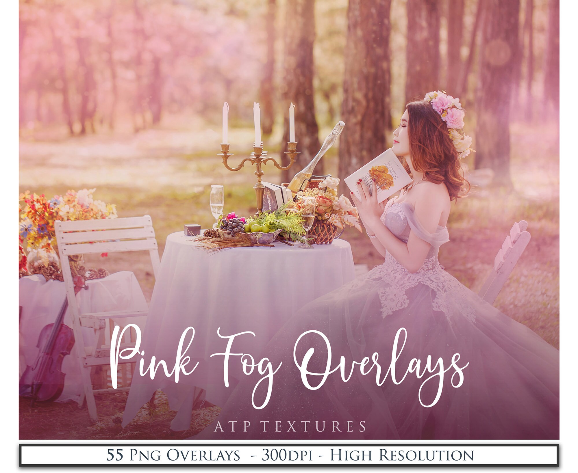 55 PHOTO OVERLAYS Pink FOG Png Overlays Photoshop Edit | Etsy