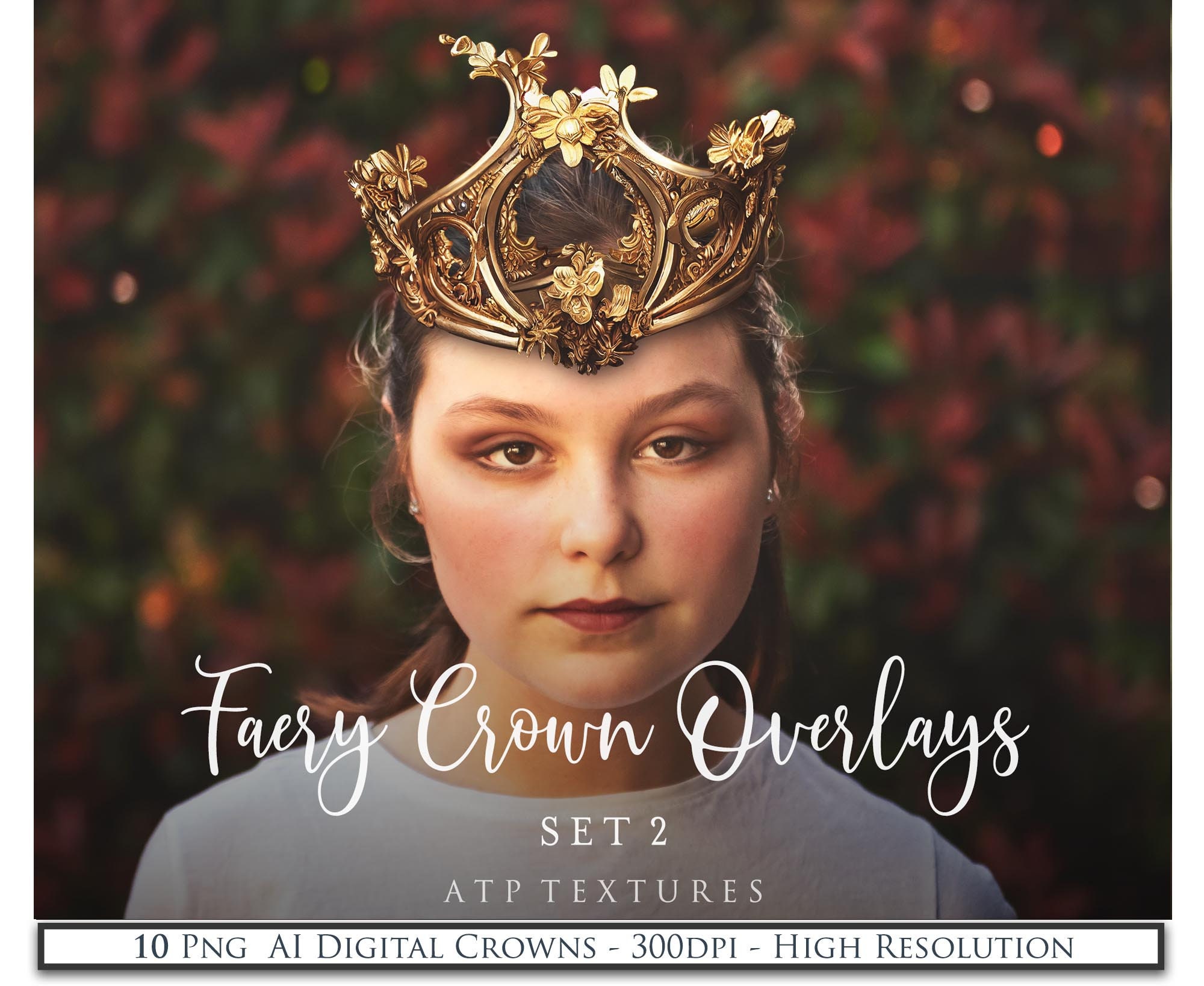 10 PNG OVERLAYS Faery Crown Set 2 / Photo Overlay AI - Etsy