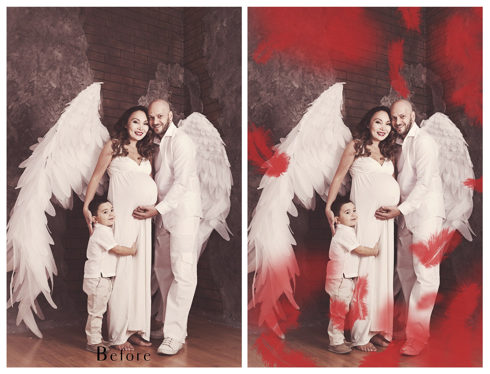 PHOTO OVERLAYS PNG Red Feathers Digital Overlay Feather - Etsy