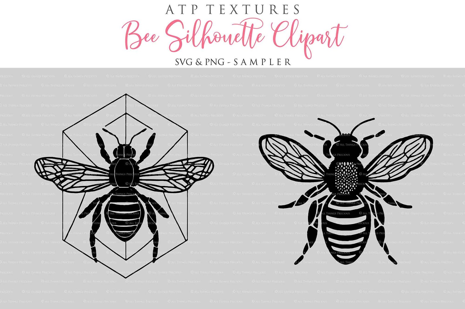 12 SVG BEE CLIPART Set 3 Silhouette Png Clipart Print - Etsy