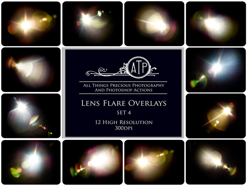 48 SUN FLARE Overlays Lens Flares Bundle No.2 / Digital - Etsy