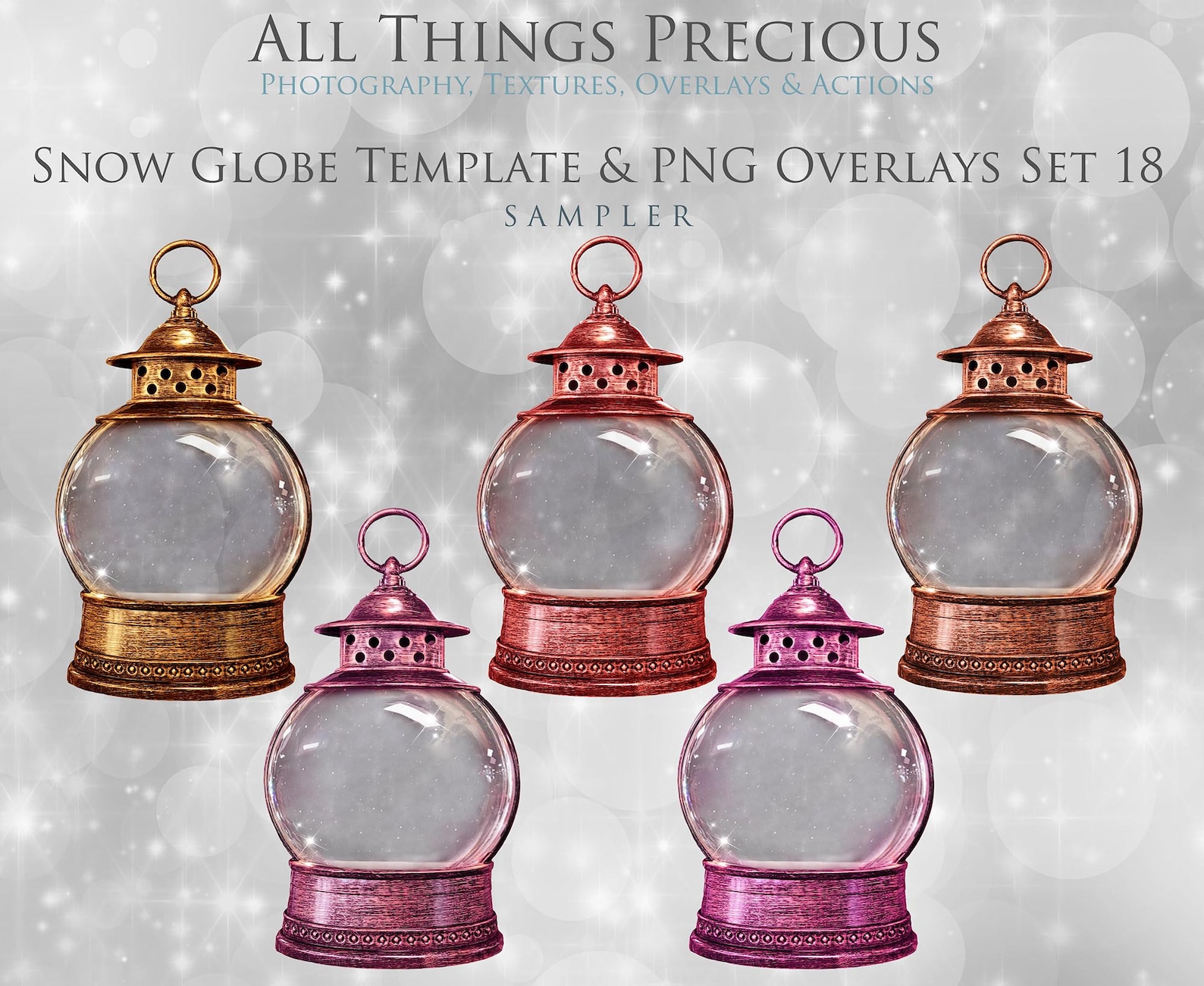 PNG CLIPART Digital Snow Globe PSD Template No.18 / | Etsy