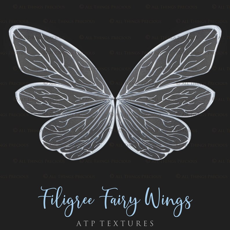 25 Png Overlays FILIGREE FAERY WINGS Set 9 / Photo Overlay - Etsy