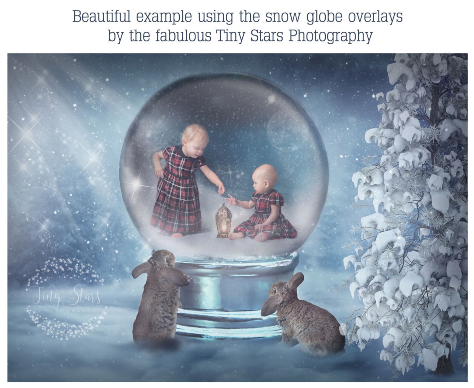 OVERLAYS PNG Digital Snow Globe PSD Template No.1 / | Etsy