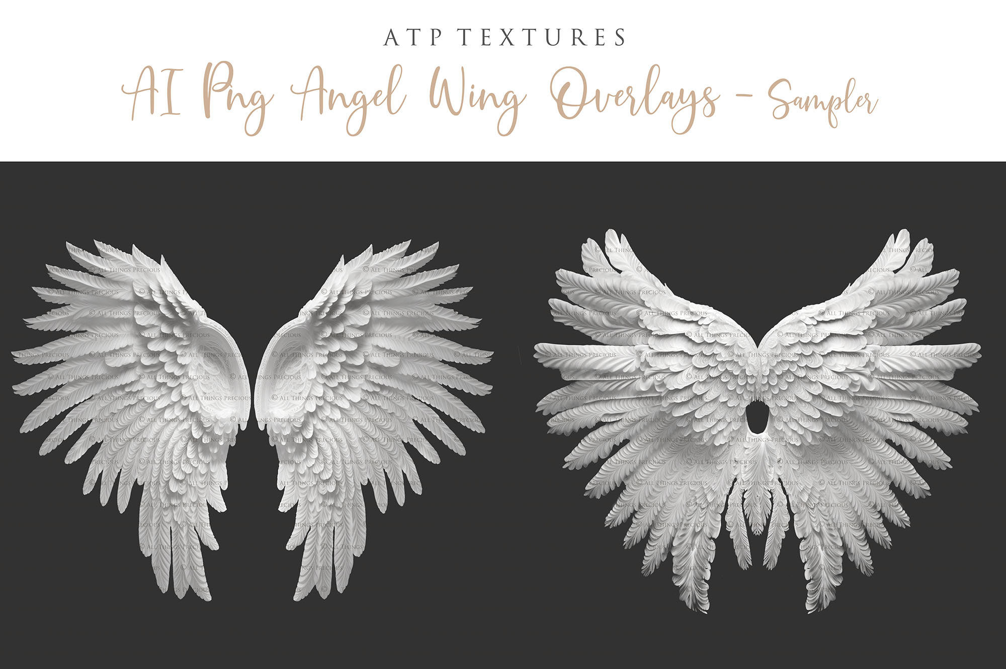 ANGEL WINGS Photo Overlays Digital Wing Png Clipart - Etsy