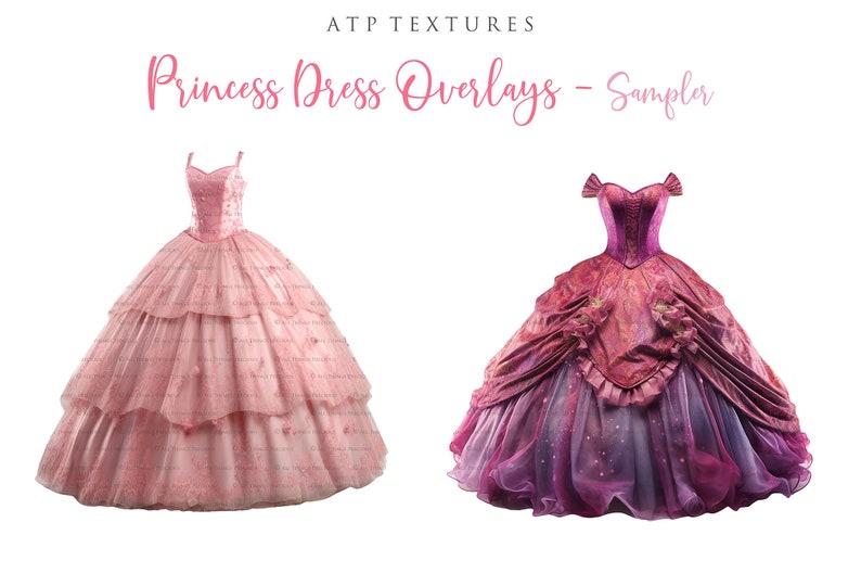 20 Photo OVERLAYS - Princess Dress Ballgown Clipart / Pink Dress, Png ...