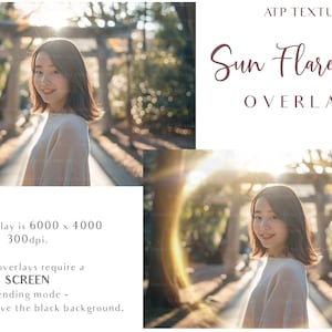 Sun Flare Halo Ring Overlays, Set 1. Jpeg Overlay for Photography ...