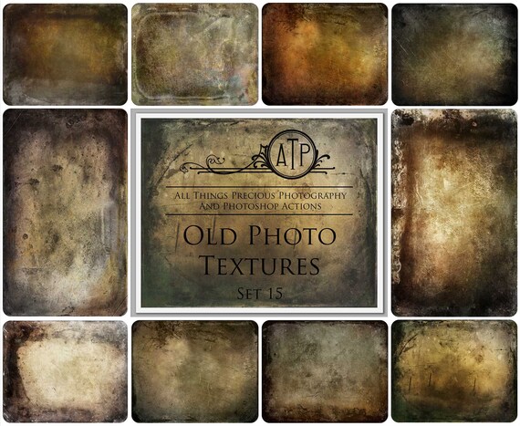 10 Old Photo TEXTURES - Vintage Set 15 / Photo Overlays, Digital paper ...