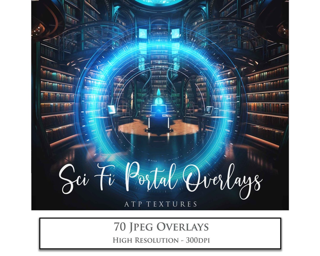 70 JPEG Overlays - Sci Fi Portal, Photoshop, Photo Overlay, Light ...
