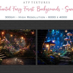 24 AI Digital Backgrounds - Enchanted FAIRY FOREST - Photo Backdrop ...