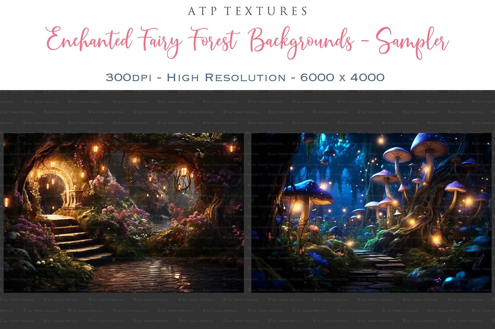 24 AI Digital Backgrounds - Enchanted FAIRY FOREST - Photo Backdrop ...