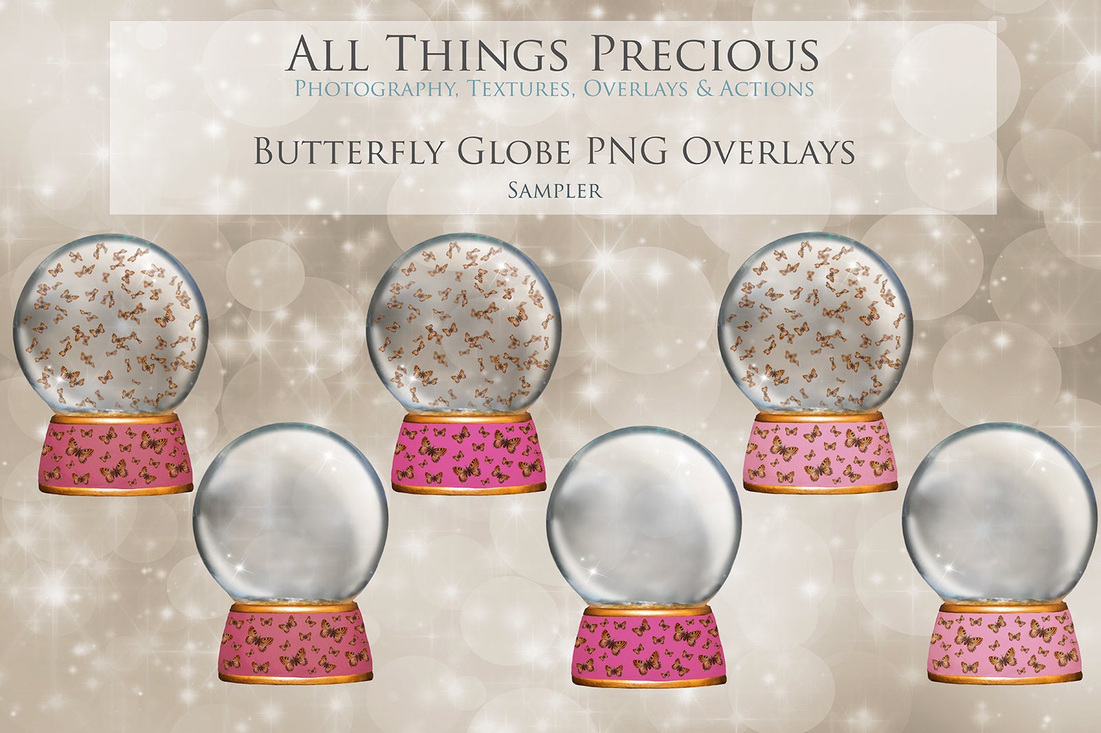 32 Png Overlays BUTTERFLY SNOW GLOBE No.15 /digital - Etsy UK