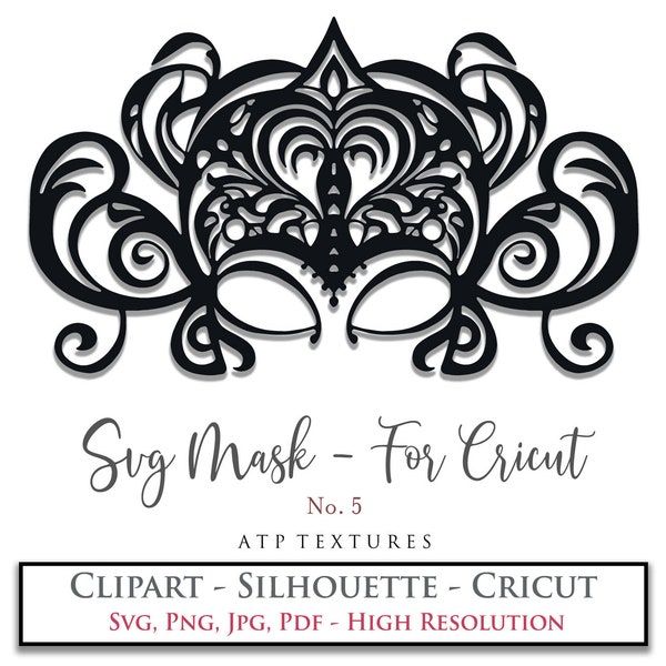 Masquerade Mask Design Svg - Etsy