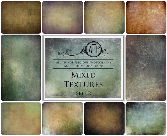 10 Fine Art TEXTURES - MIXED Set 12 / Overlays, Photography Texture ...
