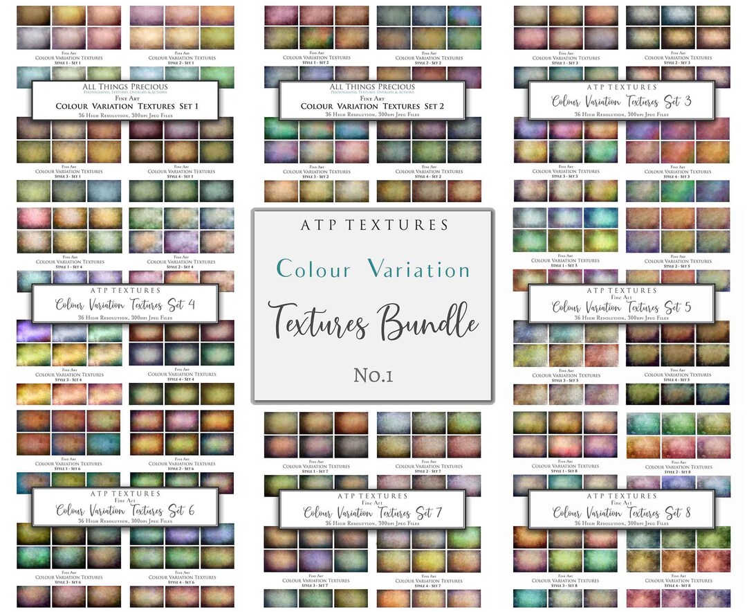 288 TEXTURES, Colour Variations BUNDLE No. 1 / Fine Art Texture ...