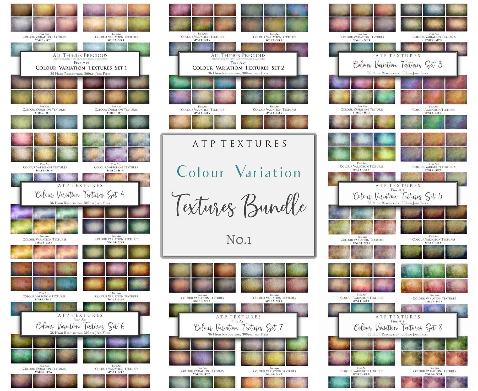 288 TEXTURES Colour Variations BUNDLE No. 1 / Fine Art - Etsy