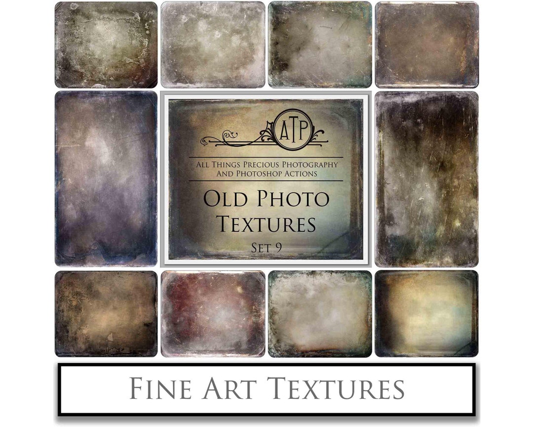Old Photo TEXTURES Set 9 Vintage Style Photography Overlays for Editing ...