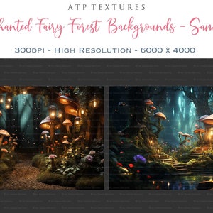 24 AI Digital Backgrounds - Enchanted FAIRY FOREST - Photo Backdrop ...
