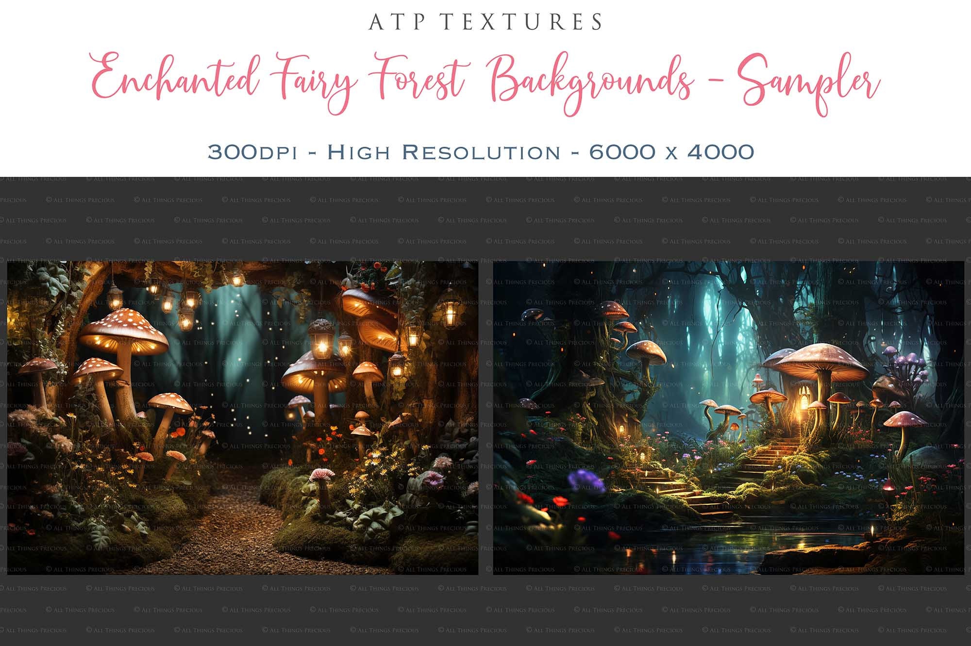 24 AI Digital Backgrounds - Enchanted FAIRY FOREST - Photo Backdrop ...