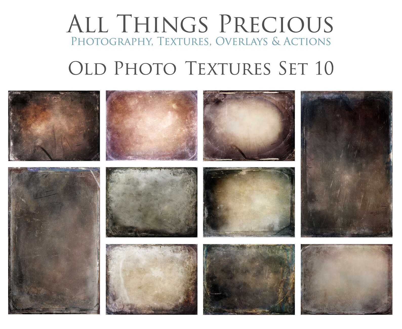 10 Old Photo TEXTURES Vintage Set 10 / Photo Overlays - Etsy