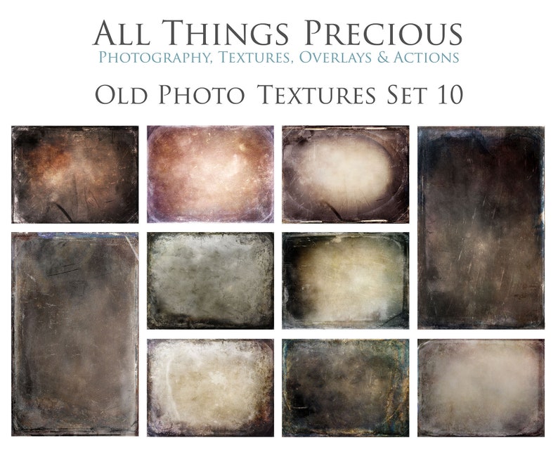 10 Old Photo TEXTURES Vintage Set 10 / Photo Overlays - Etsy