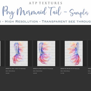 Png OVERLAYS Shimmering Mermaid Tail, SET 1 Digital Clipart, Photo ...