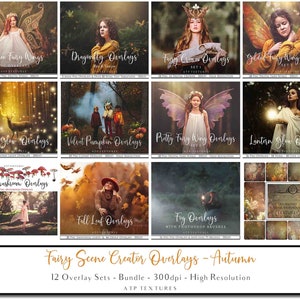Digital Overlays Fairy Scene Creator AUTUMN / FALL Sun - Etsy