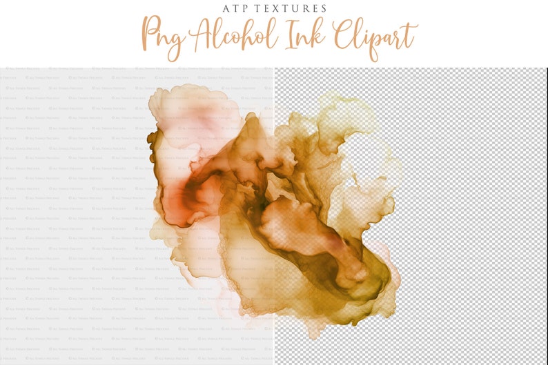 30 PNG Alcohol Ink Clipart Splash - Yellow Ochre, High Resolution ...