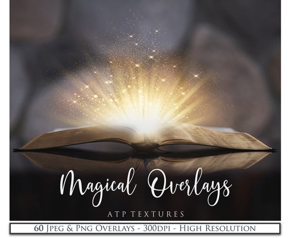 60 Photo OVERLAYS - Magical, Book Magic / Glow Overlay, Photoshop ...