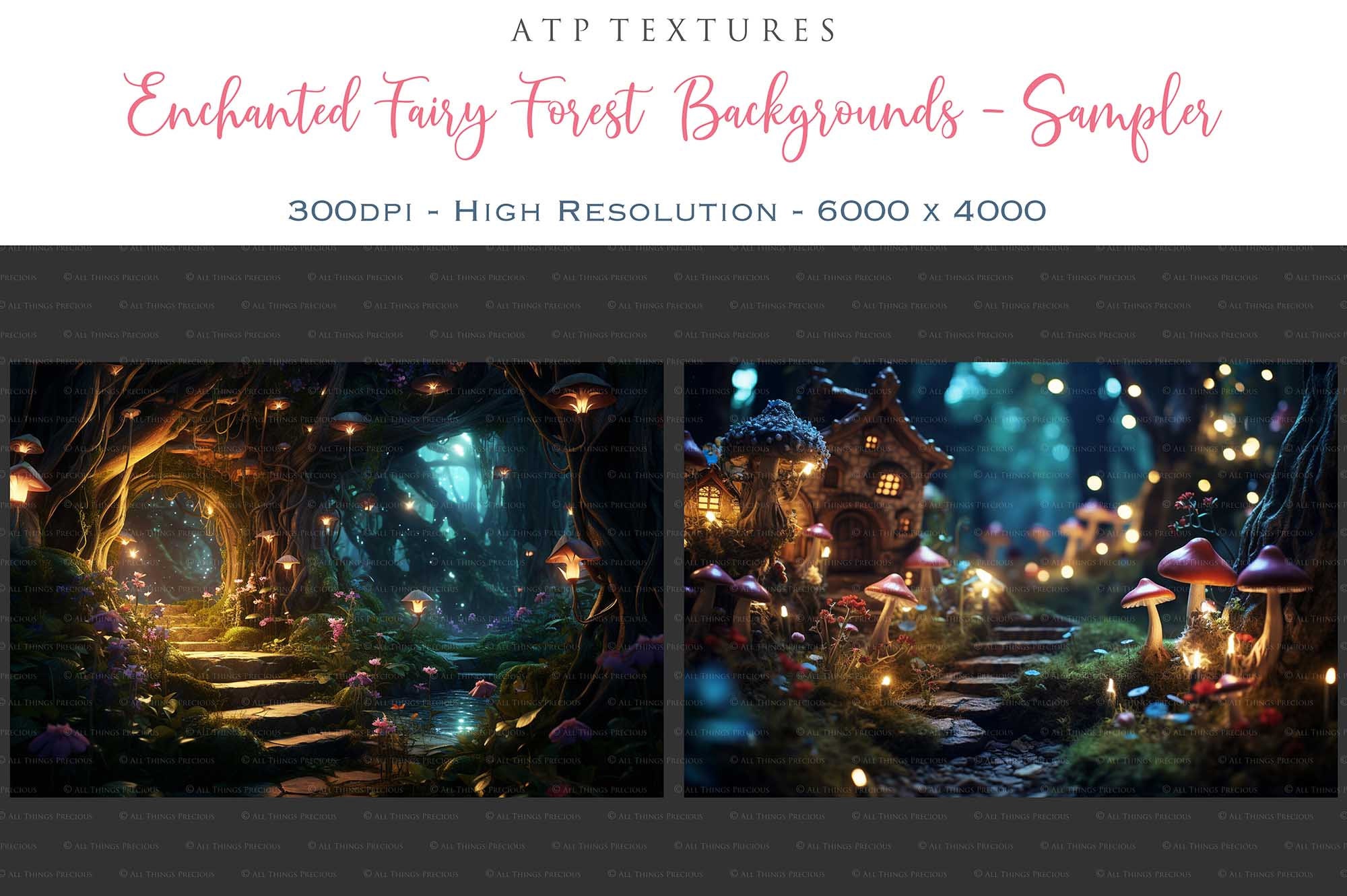 24 AI Digital Backgrounds - Enchanted FAIRY FOREST - Photo Backdrop ...