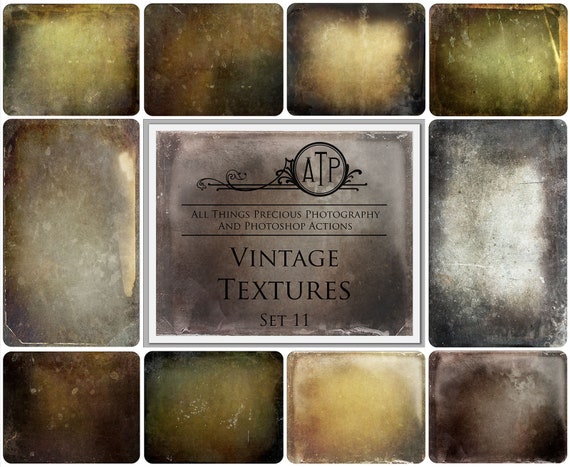 10 Fine Art Old Photo TEXTURES - VINTAGE Set 11 / Overlays, Photography ...
