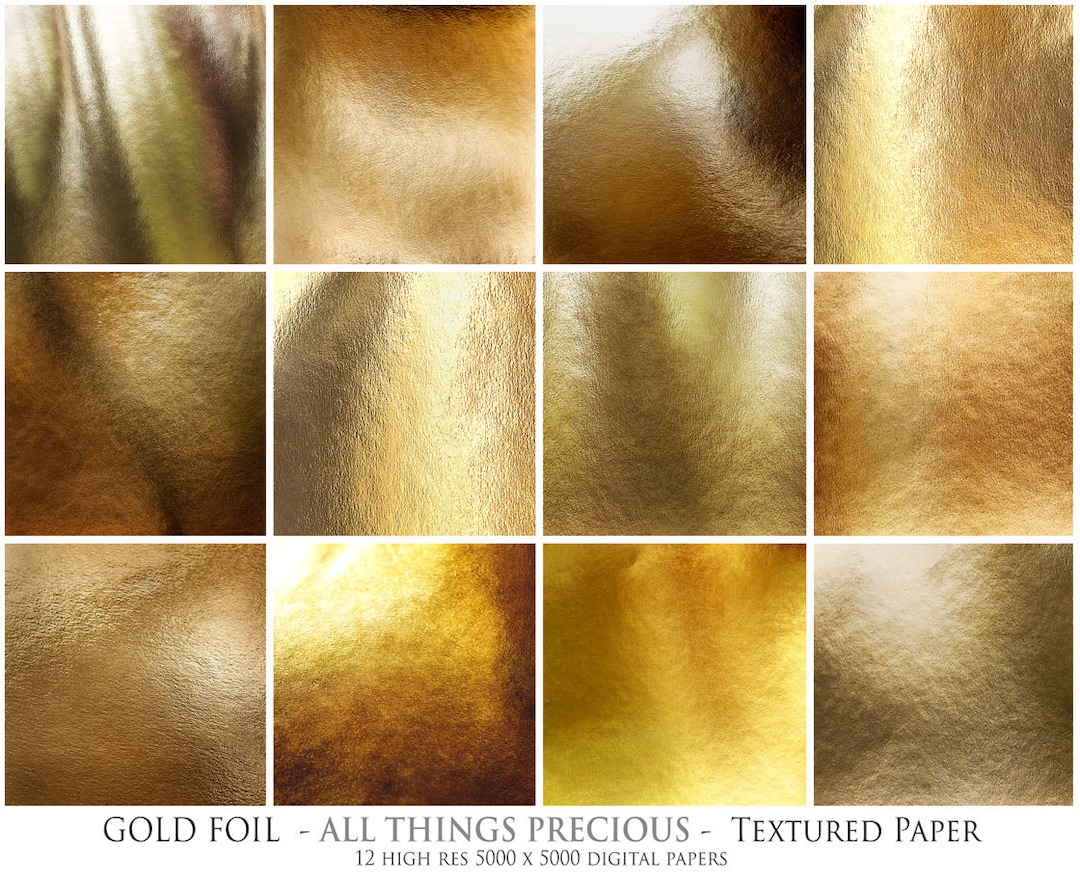 12 Digital GOLD FOIL Textures / Papers, Photography, Scrapbooking ...