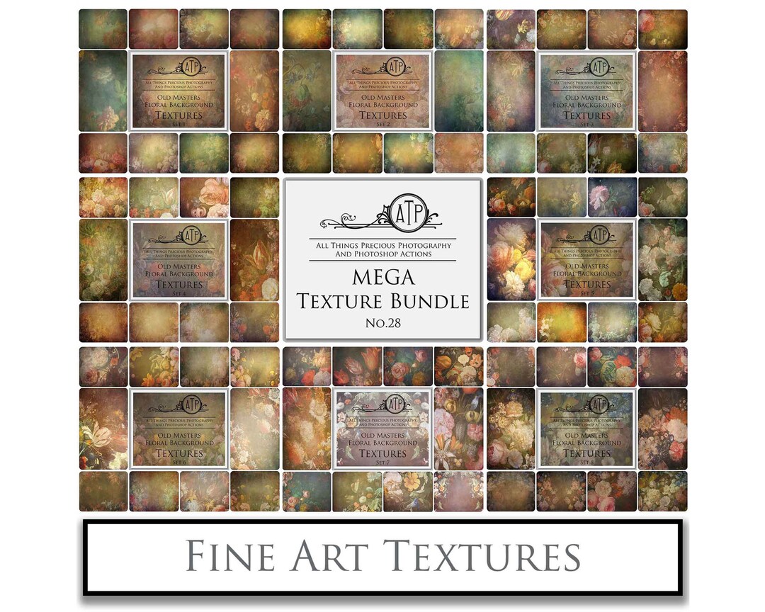 80 Fine Art Textures Floral Background Bundle No 28 Old Etsy Canada