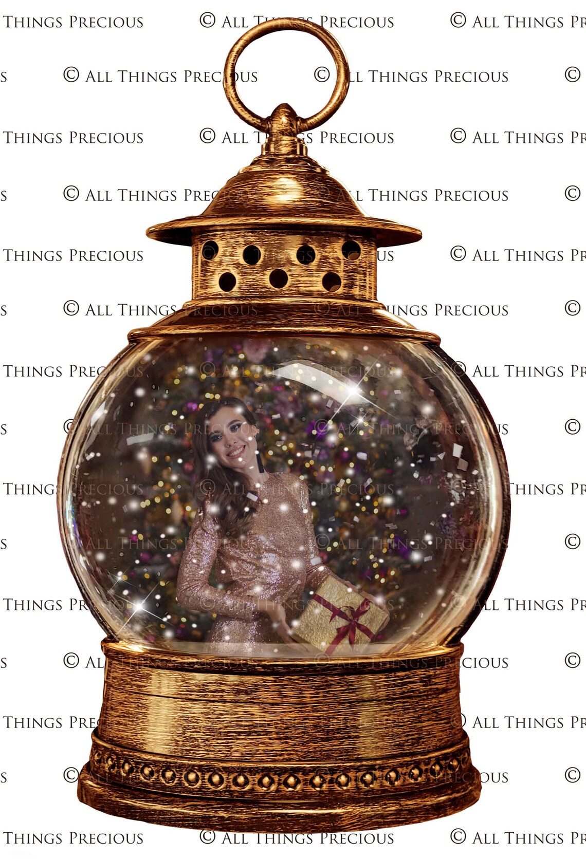 PNG CLIPART Digital Snow Globe PSD Template No.18 / | Etsy