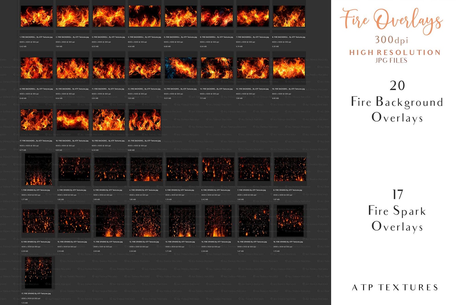 145 Fire Overlays Bundle, Fire Ring, Fire Circle, Fireball, Candle Flame, Photo Overlay, Photo ...