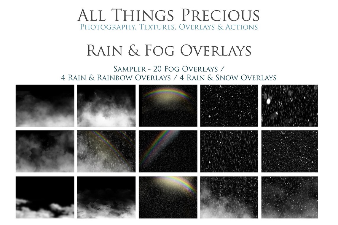 68 Digital OVERLAYS, RAIN & Fog - Photo Overlay, Winter, Fine Art ...