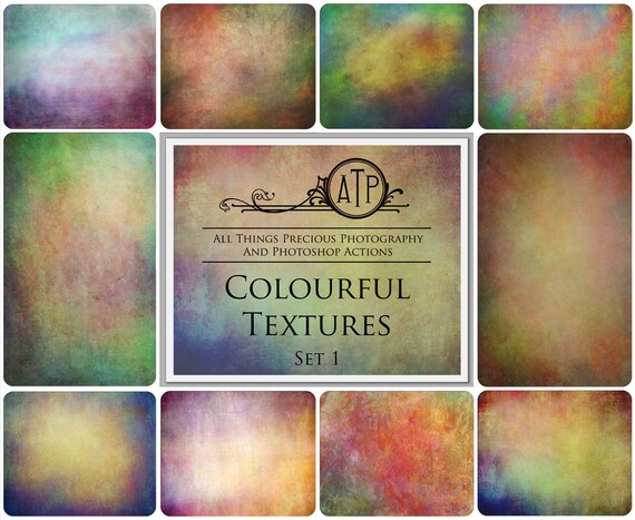 10 Colourful Textures Set 1 Fine Art Overlays Photography High Res