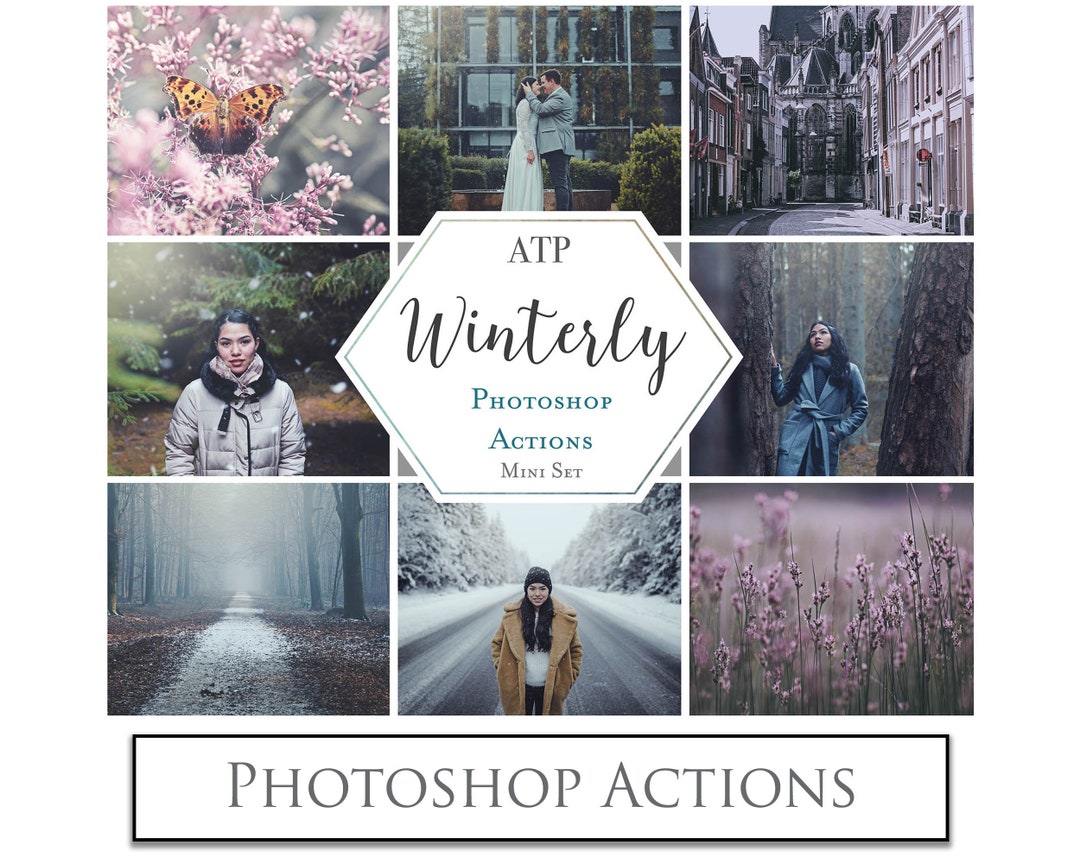 PHOTOSHOP Actions - PS Atn Action File for Photography. WINTERLY ...
