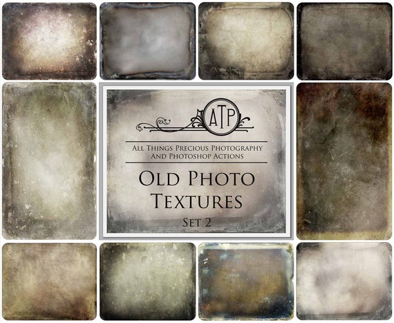 10 Old Photo TEXTURES - Vintage Set 2 / Photo Overlays, Digital paper ...