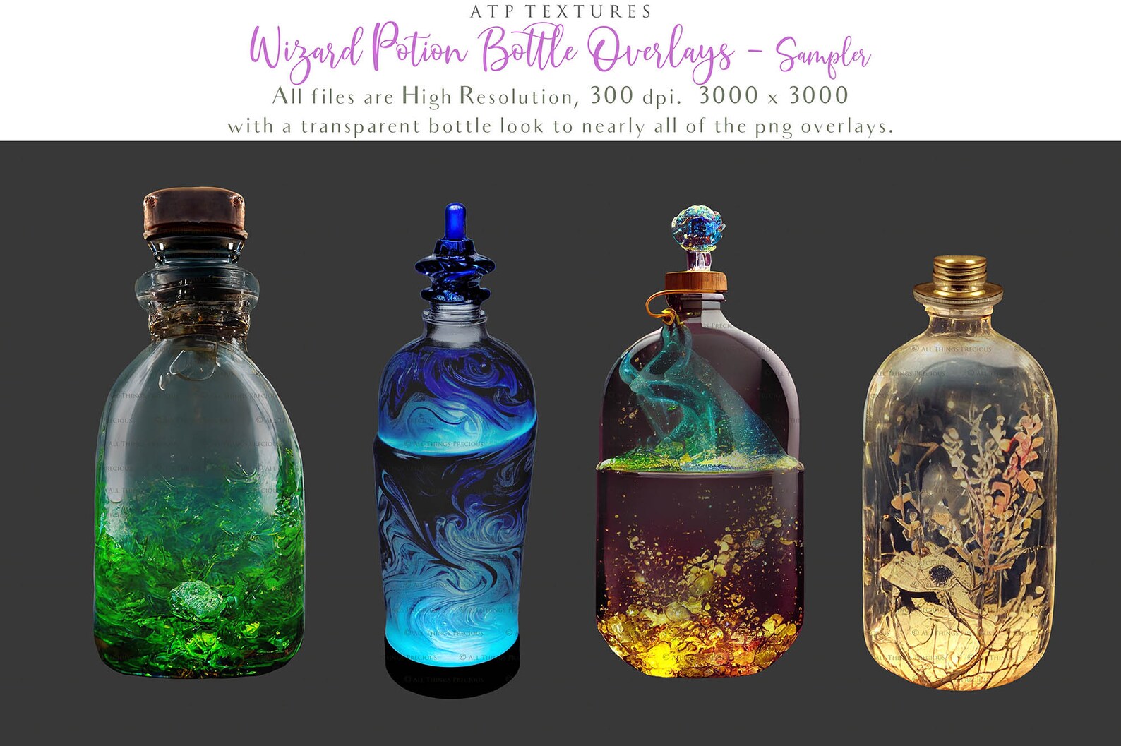 Png Overlays - WIZARD POTION BOTTLES - Set 2 / Photo Overlay, High ...