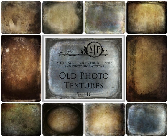 10 Old Photo TEXTURES - Vintage Set 16 / Photo Overlays, Digital paper ...