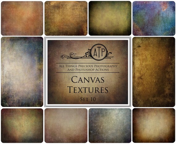 10 FINE ART TEXTURES - Canvas Set 10 / Photo Overlays, High Res ...