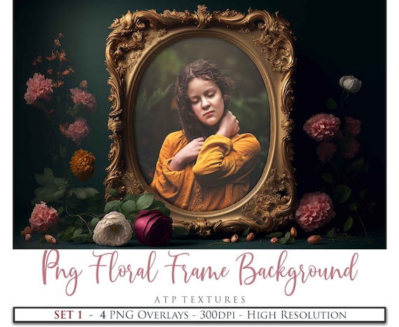 Png OVERLAYS - FLORAL BACKGROUND Frame - Photo Overlay, High Resolution ...