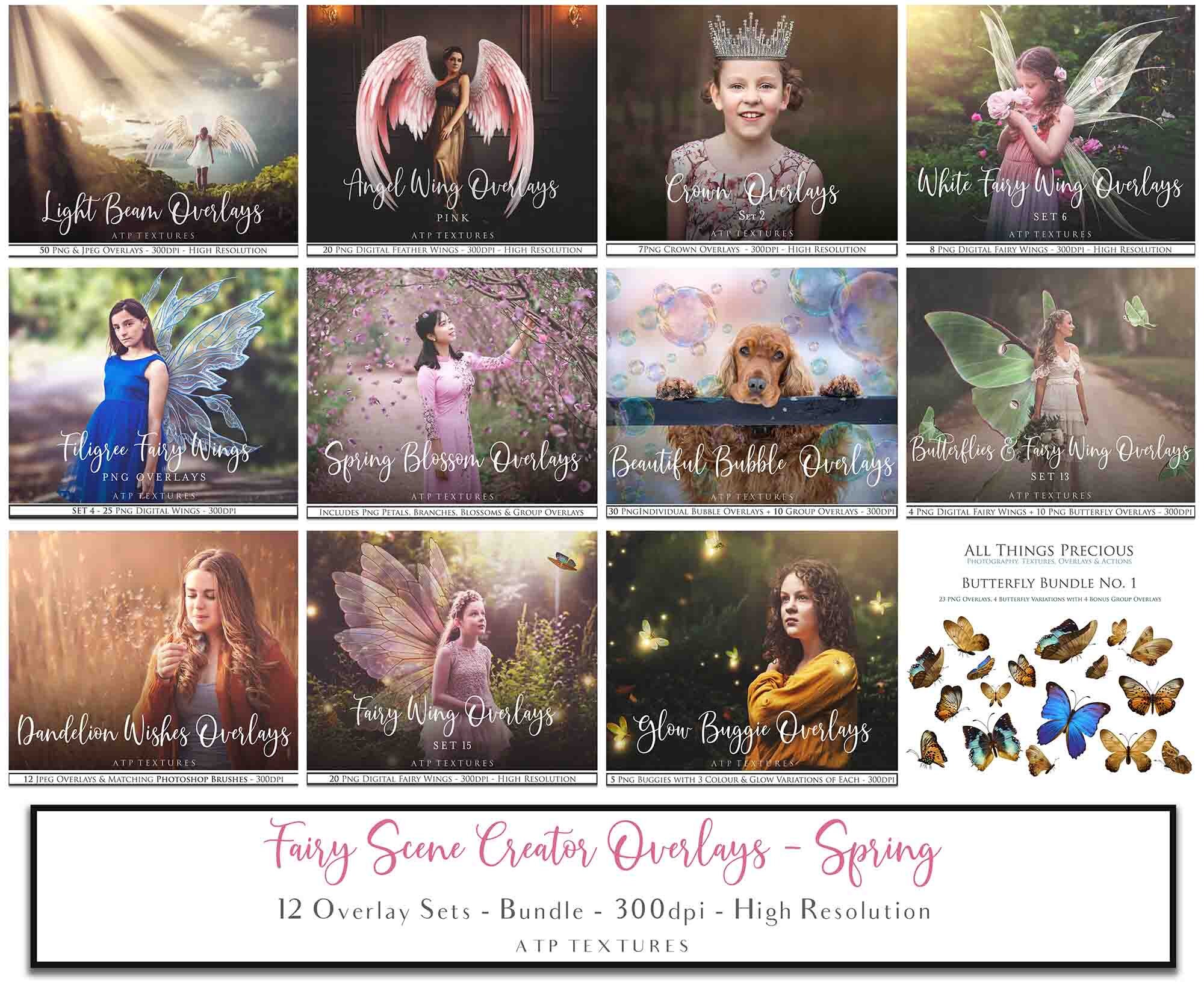 Digital Overlays Fairy Scene Creator SPRING Png Clipart - Etsy