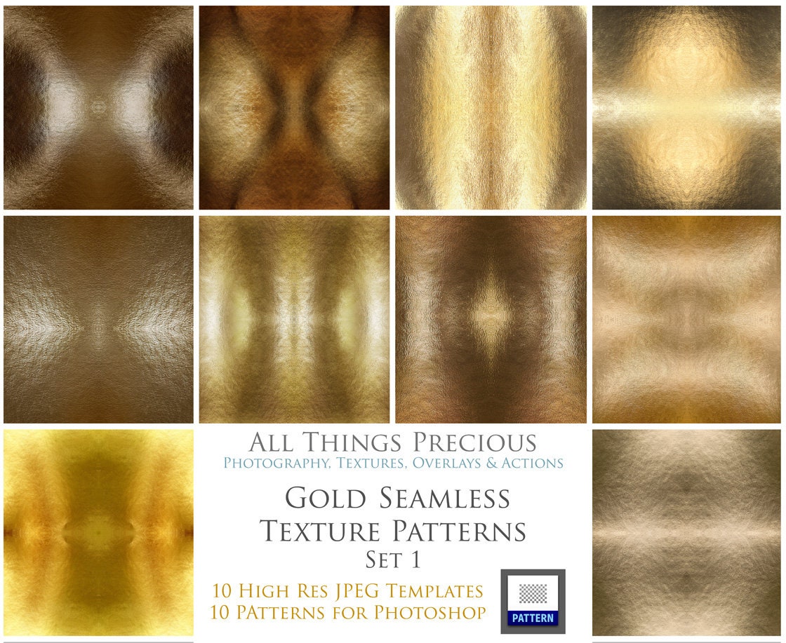 28 SEAMLESS Gold Foil PATTERNS / Set 1 and 10 JPEG Templates | Etsy