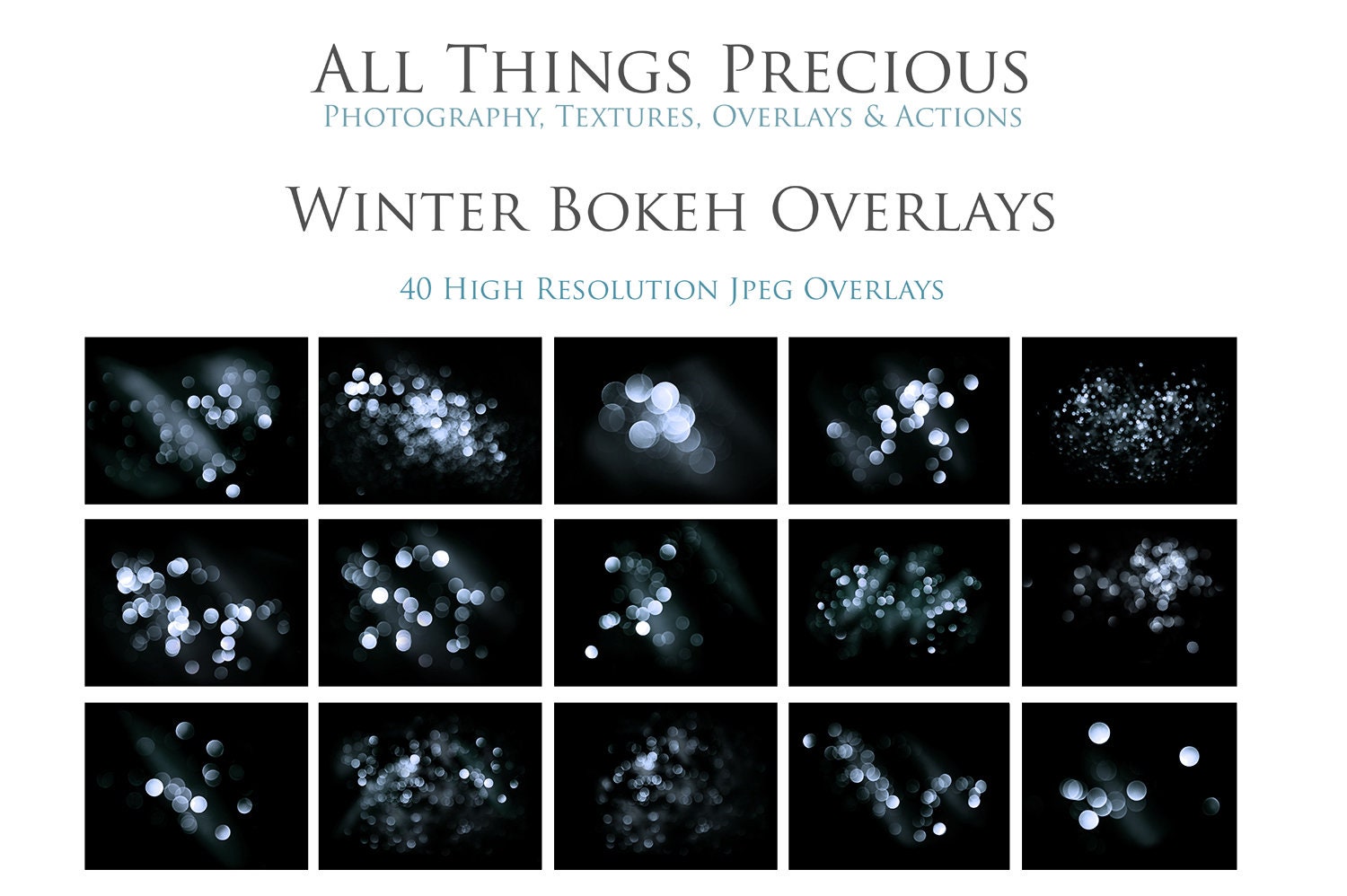 Digital OVERLAYS 40 Winter BOKEH Overlay Bokeh Background | Etsy