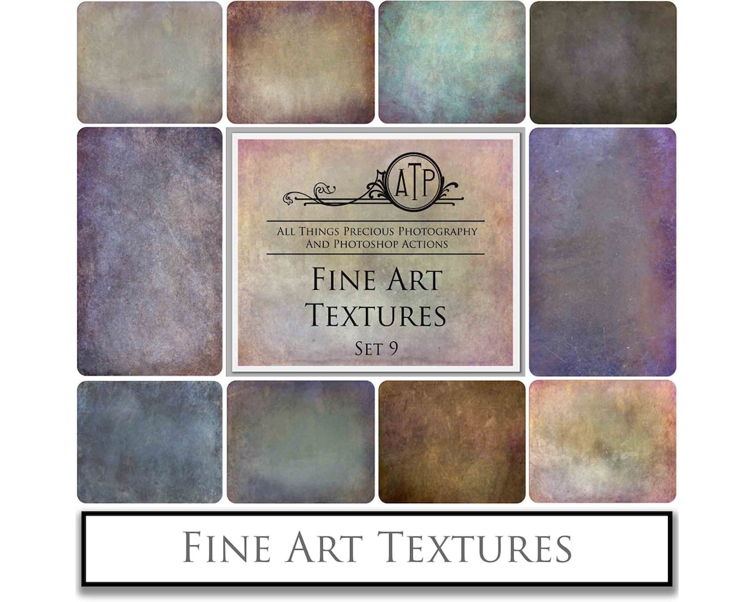 10 FINE ART TEXTURES Set 9 / Digital Overlays, Photography, High Res ...