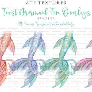 Png OVERLAYS - TWIST FIN, Mermaid Tail, Digital Clipart, Photo Overlay ...