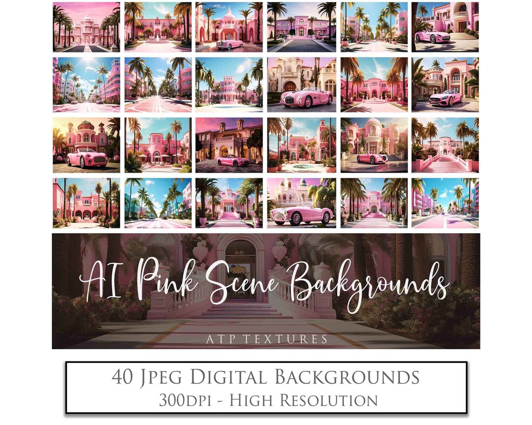 24 Ai Digital Backgrounds - PINK MOVIE SCENE - Photo Background ...