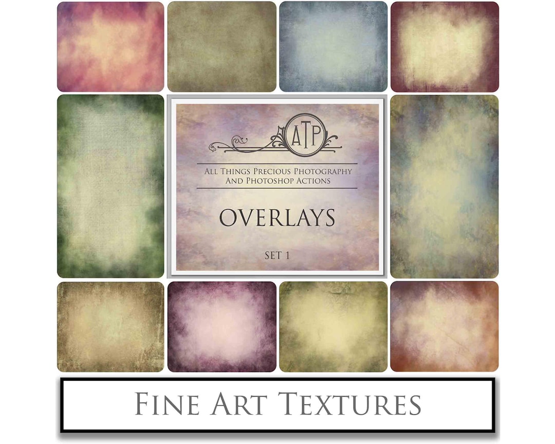 10 Fine Art TEXTURES OVERLAYS Set 1 / Photography Overlay - Etsy